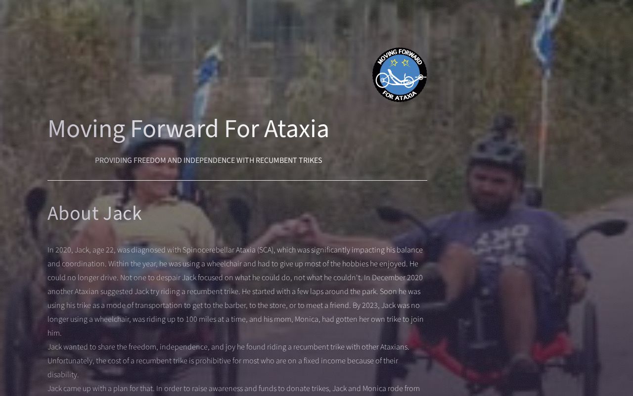 Moving Forward For Ataxia